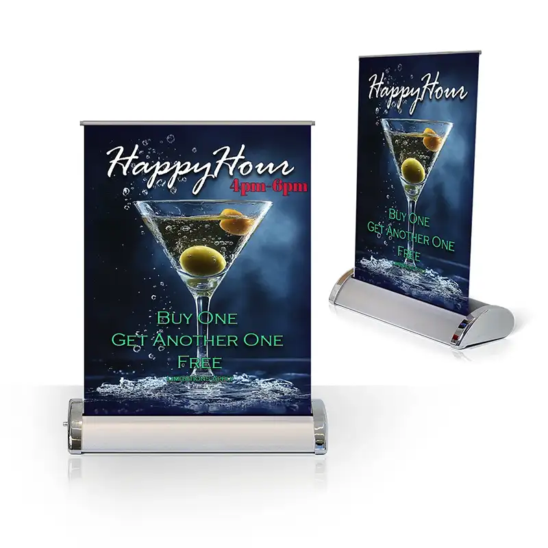 Table Top Roll-Up Banner Stands 9x12 | Counter Displays for Resellers